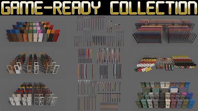 PBR Game Ready Collection - 40 Models VR / AR / low-poly | CGTrader