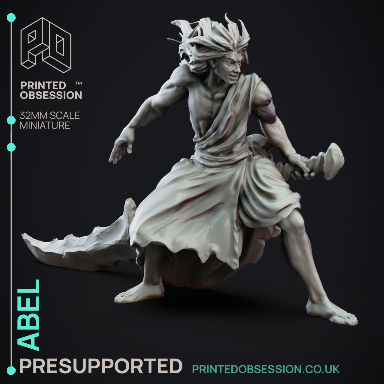 Abel - 3D Printable TTRPG - PRESUPPORTED - 32mm Scale 3D model 3D ...