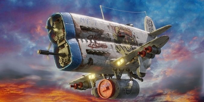 3D model Stylized realistic white airplane VR / AR / low-poly | CGTrader