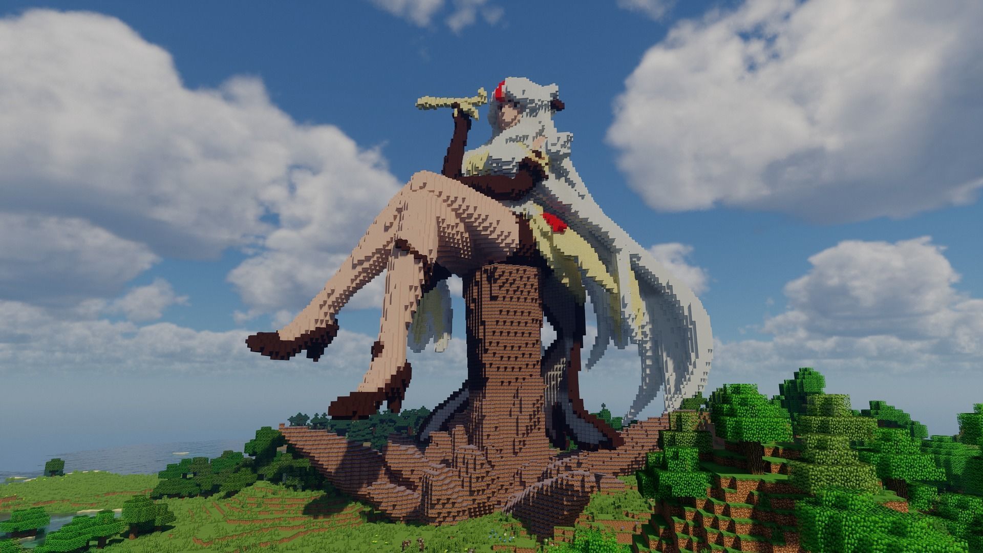 Anime Sitting Girl Minecarft Schematic free VR / AR / low-poly 3D model ...