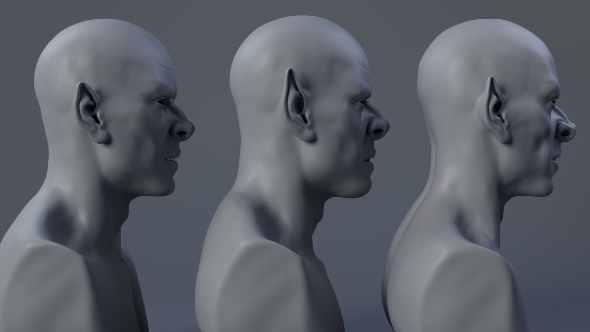 Vampire Head Basemesh 3D model | CGTrader