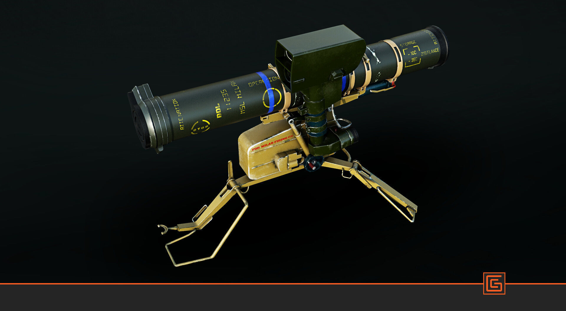 3D model ATGM-MILAN VR / AR / low-poly | CGTrader