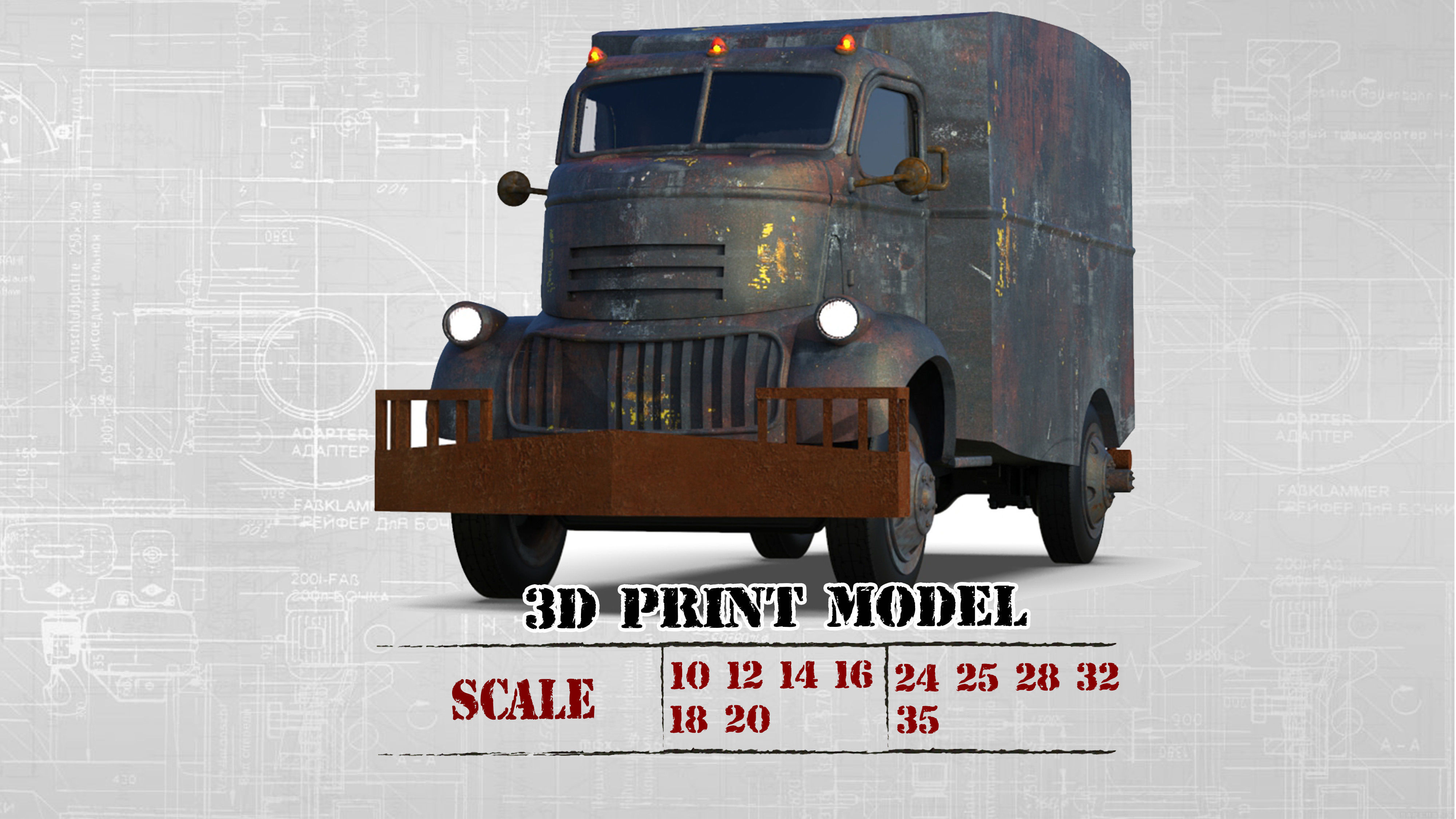 Printable Body Truck 41 46 Coe Jeepers Creepers STL file 3D model 3D ...