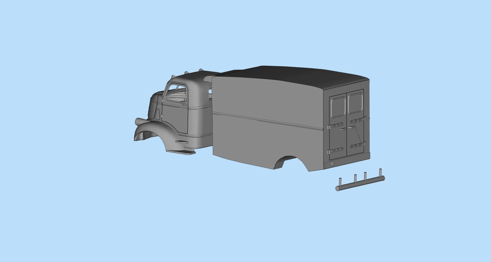 Printable Body Truck 41 46 Coe Jeepers Creepers STL file 3D model 3D ...