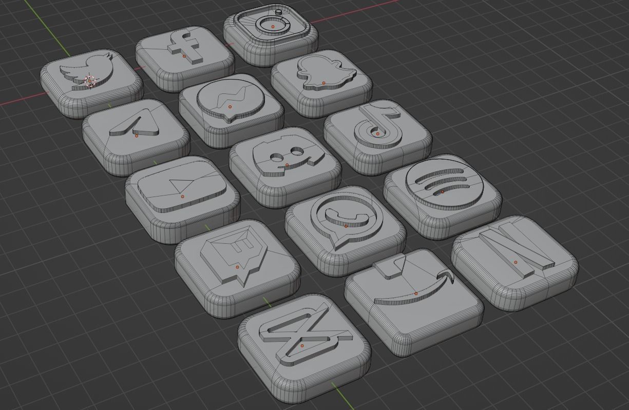 3D model 3D Apps Icons VR / AR / low-poly | CGTrader