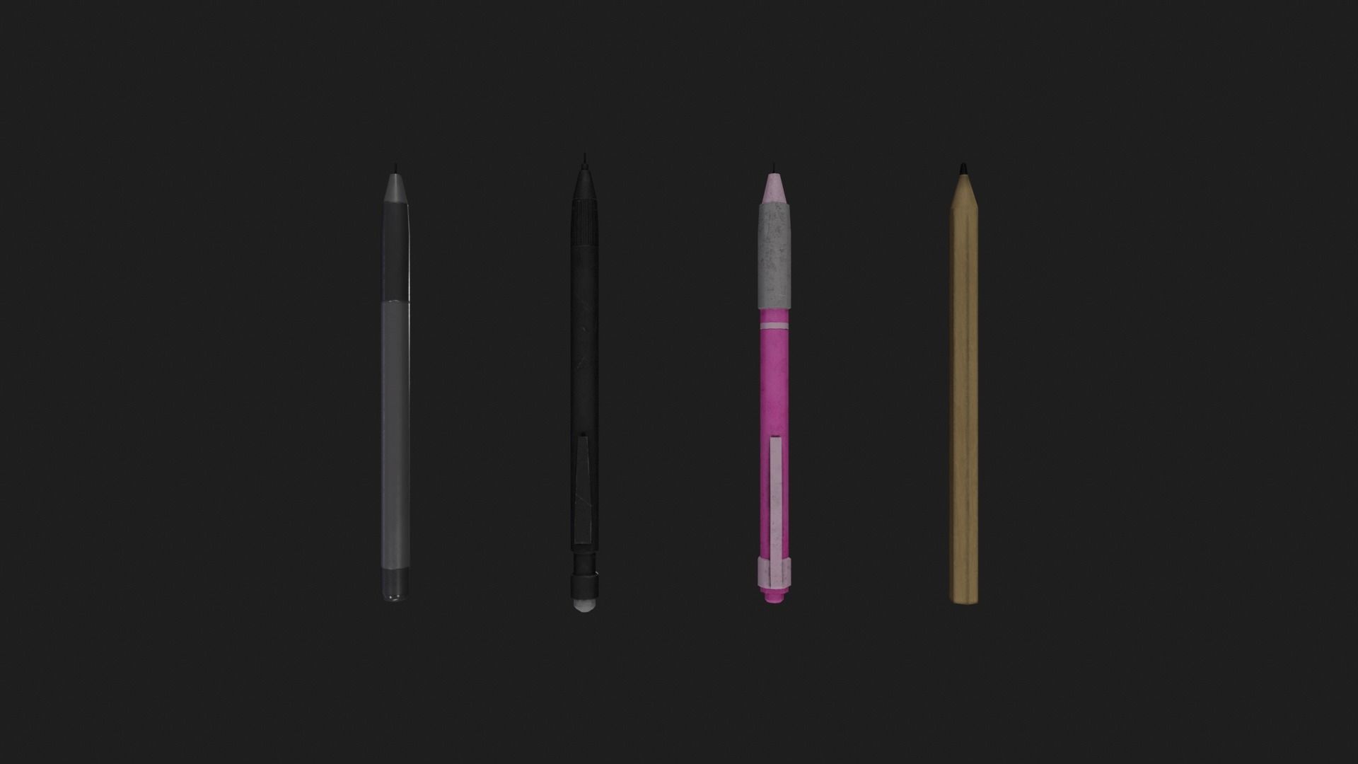 Pens and Pencil free VR / AR / low-poly 3D model | CGTrader