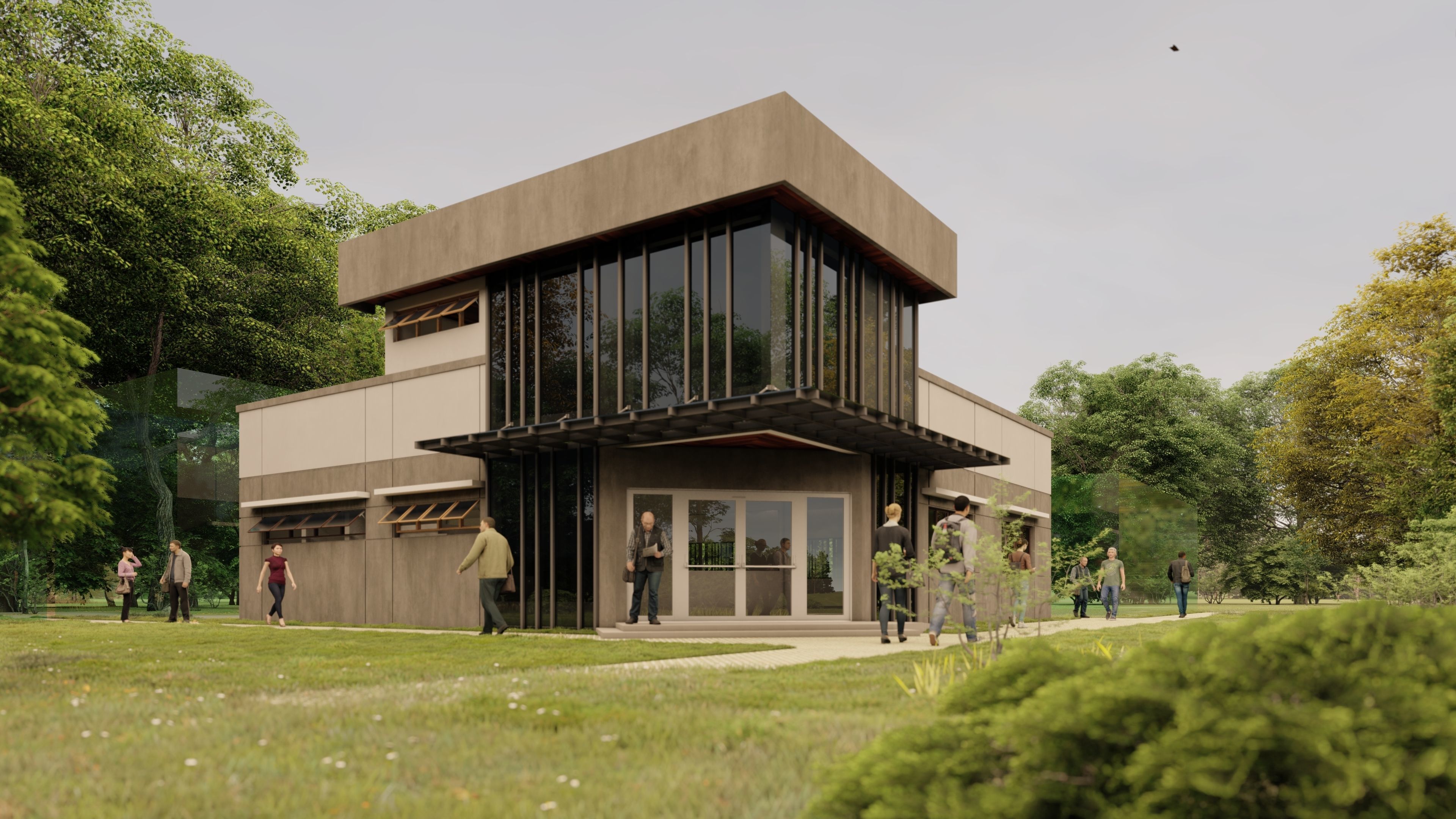 3D model Single Storey Library VR / AR / low-poly | CGTrader