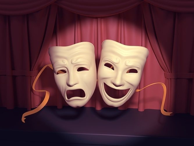 Theater Masks 3D model | CGTrader