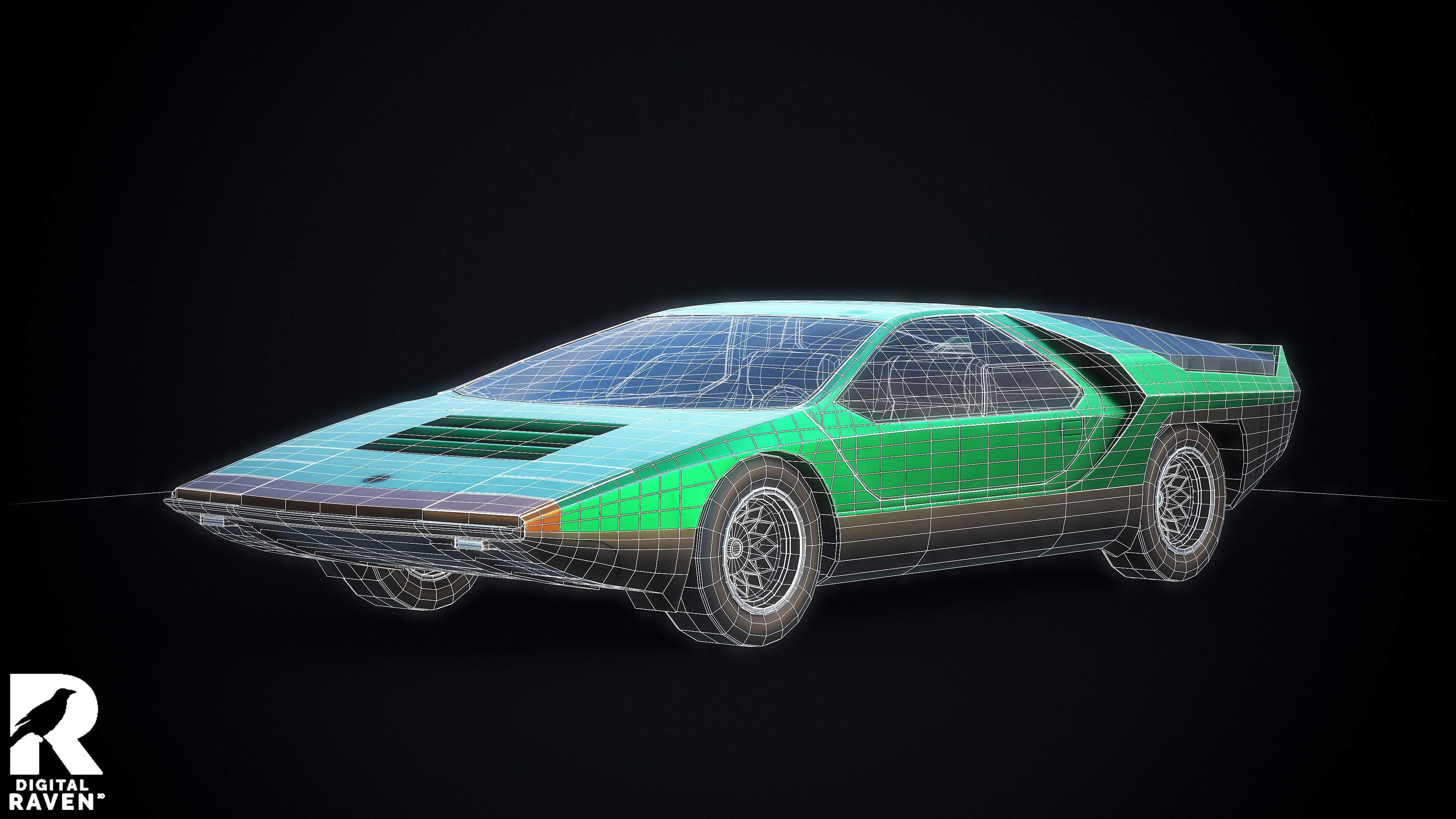 3D model Alfa Romeo Carabo Authentic Car Game Ready VR / AR / low-poly ...