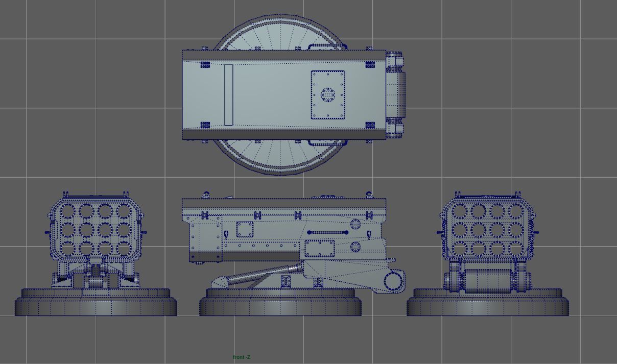 sci-fi missile launcher M-12 3D model | CGTrader