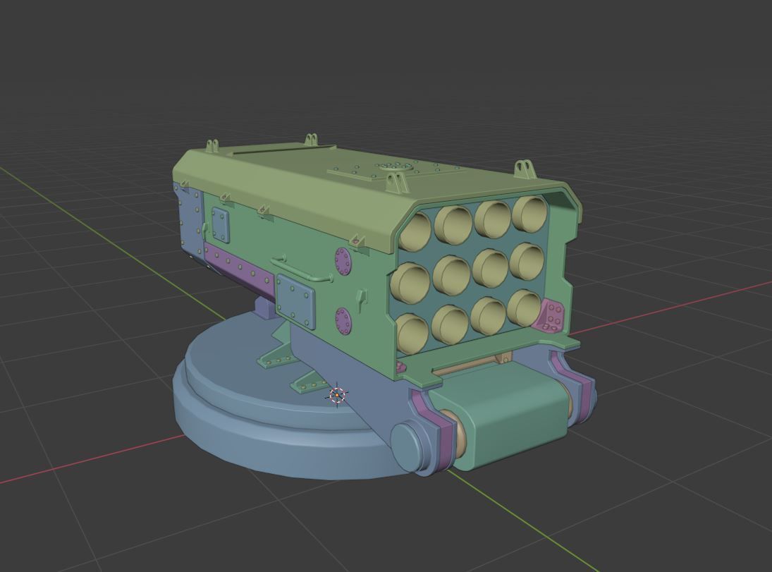 sci-fi missile launcher M-12 3D model | CGTrader