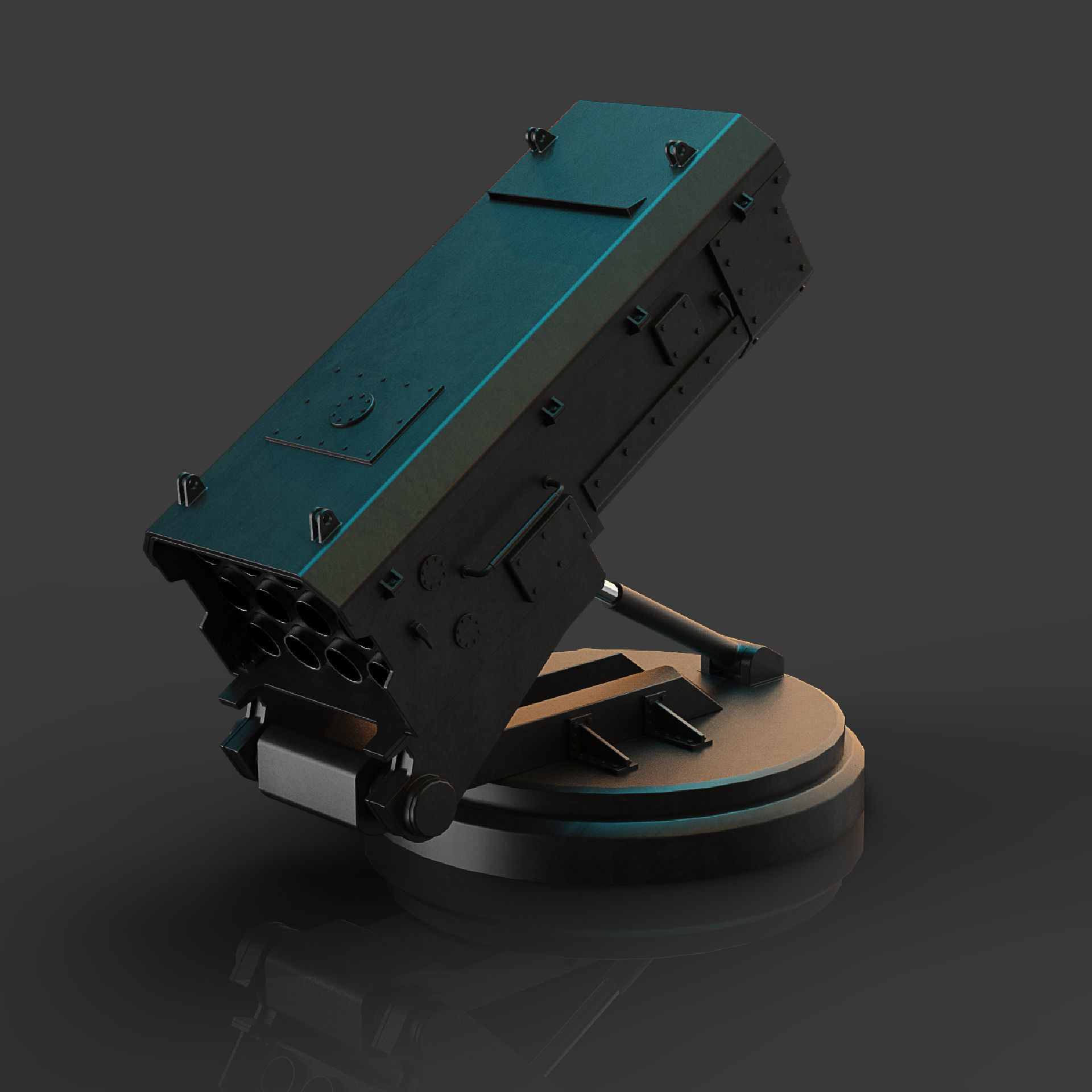 sci-fi missile launcher M-12 3D model | CGTrader