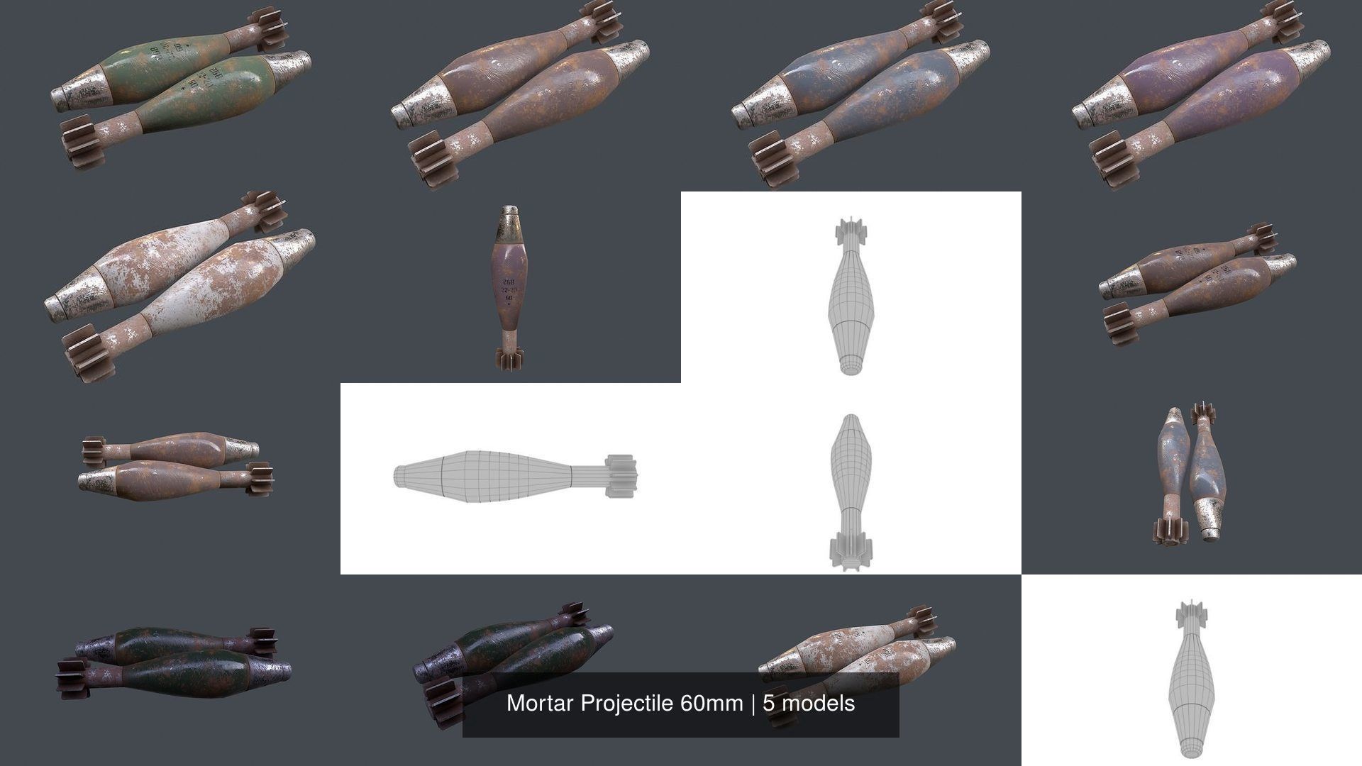 Mortar Projectile 60mm 3D Model Collection | CGTrader