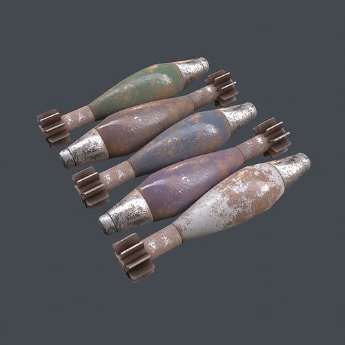 Mortar Projectile 60mm 3D Model Collection | CGTrader
