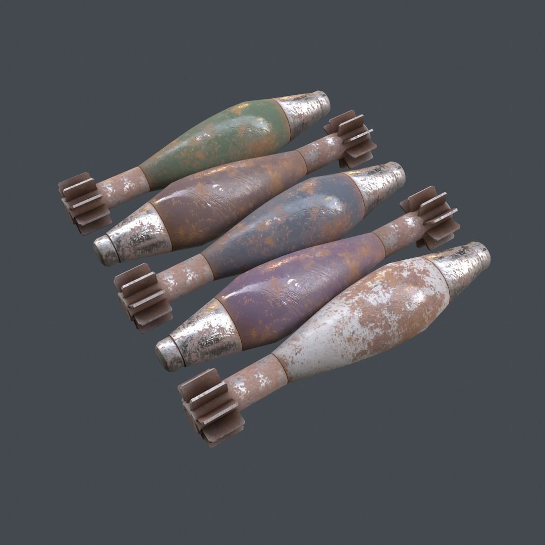 Mortar Projectile 60mm 3D Model Collection | CGTrader