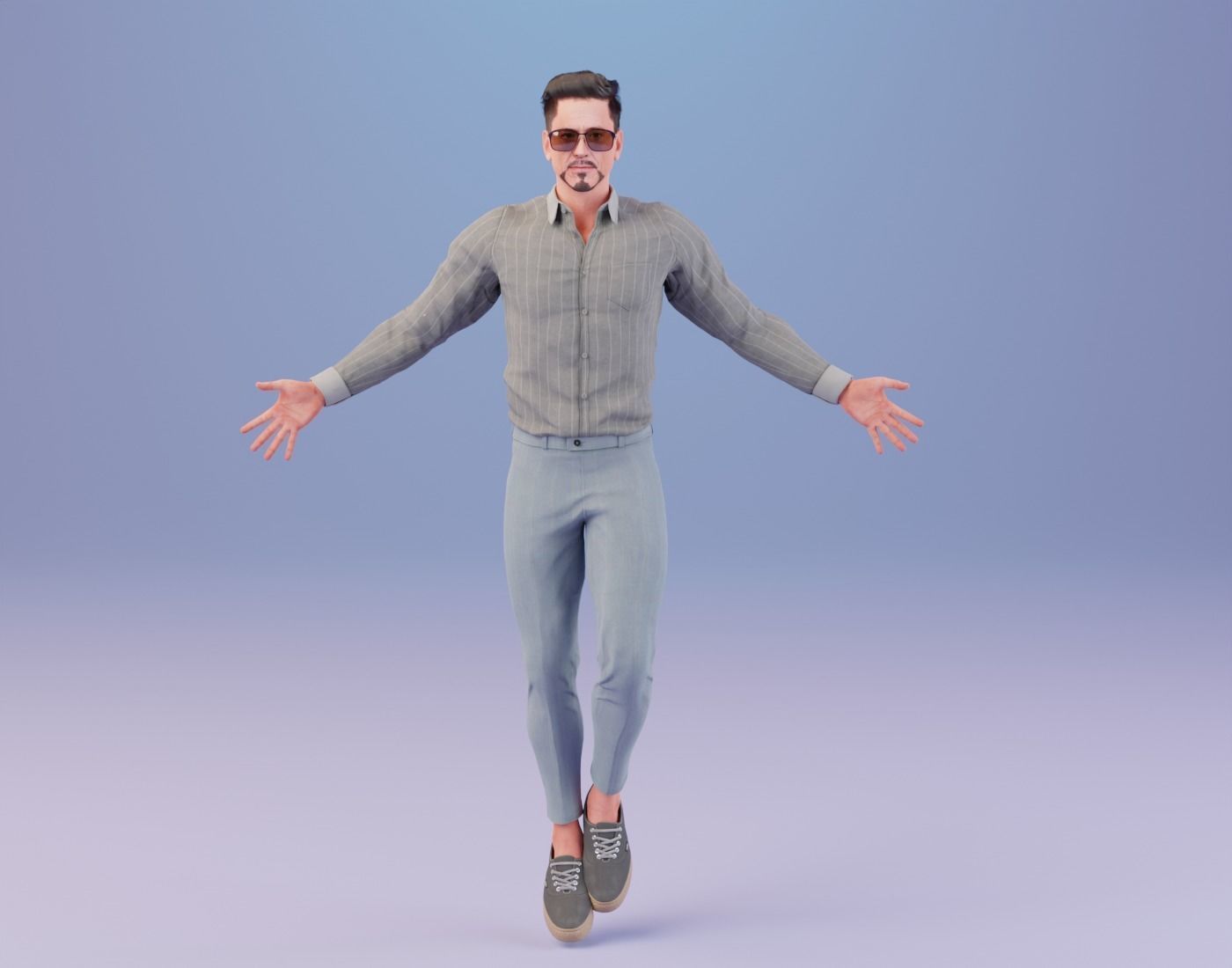 Robert Downey Jr Realistic Rigged 3D model rigged | CGTrader