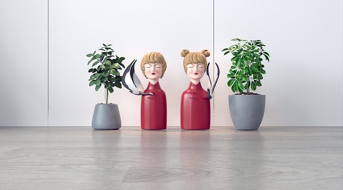 Hanfu Sculpture Decoration Chinese New 3D model | CGTrader