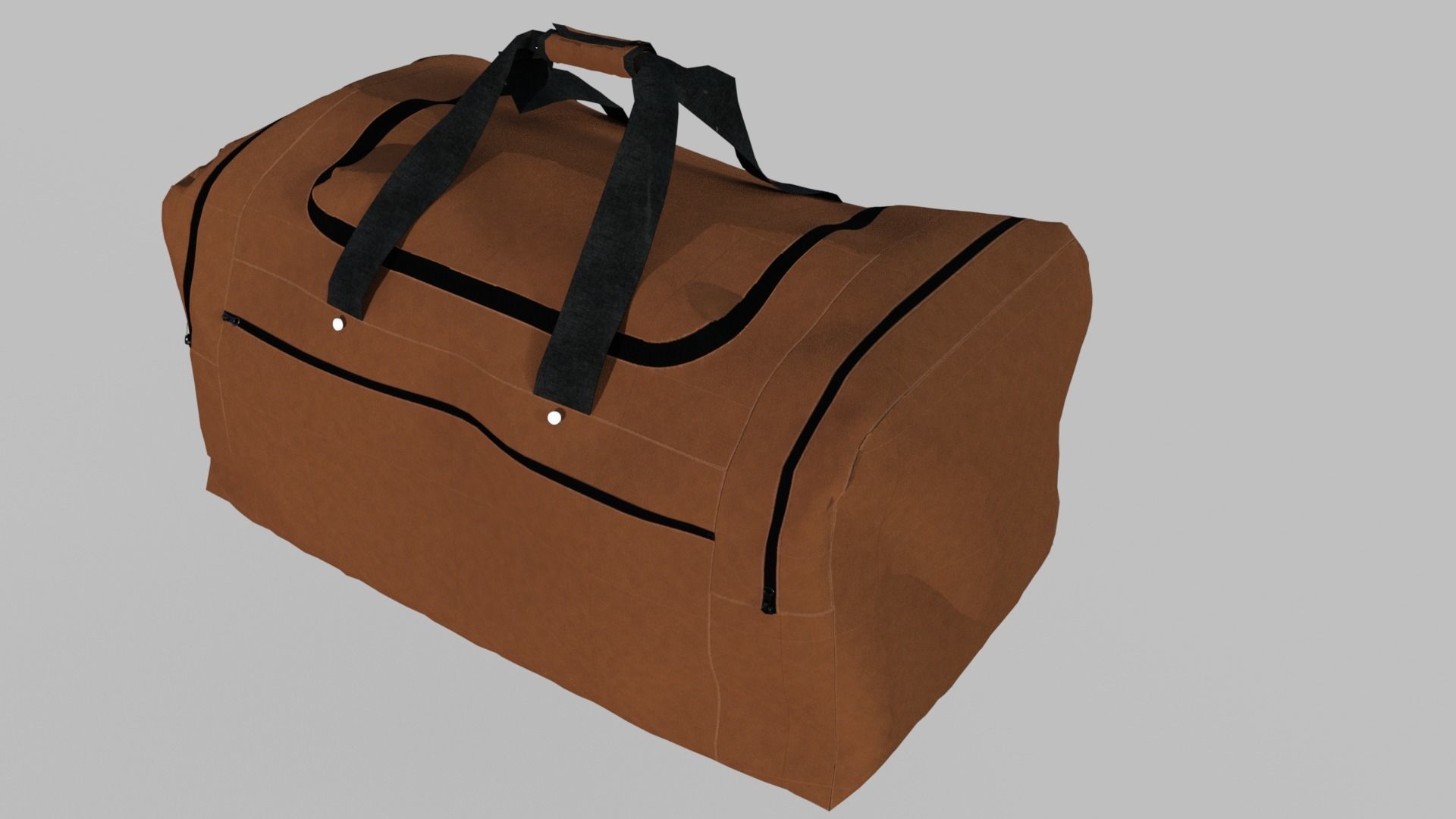 Brown Duffel Bag 3D model | CGTrader