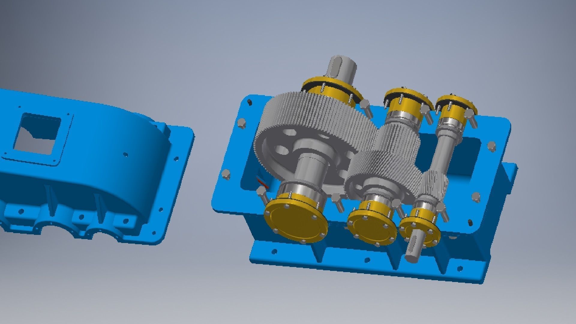Two steps reduce gearbox 3D model | CGTrader