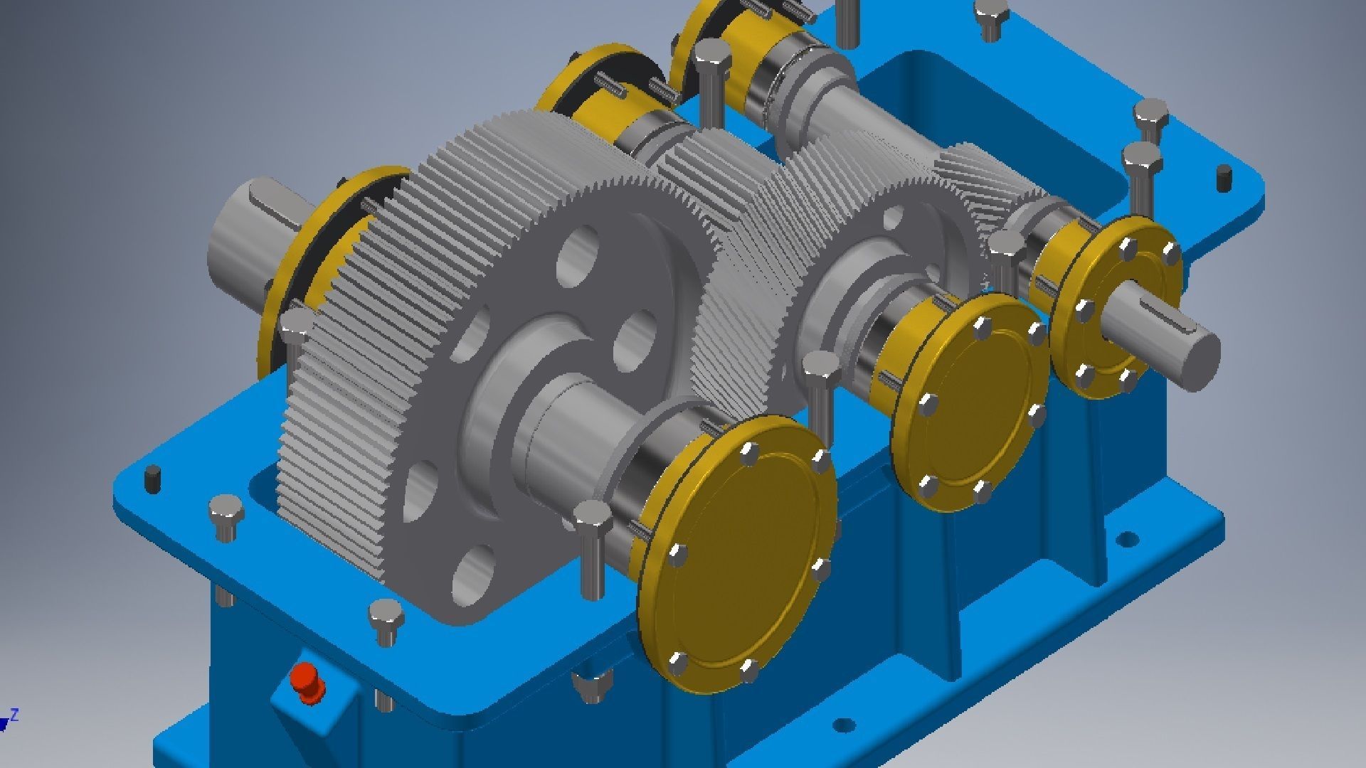 Two steps reduce gearbox 3D model | CGTrader