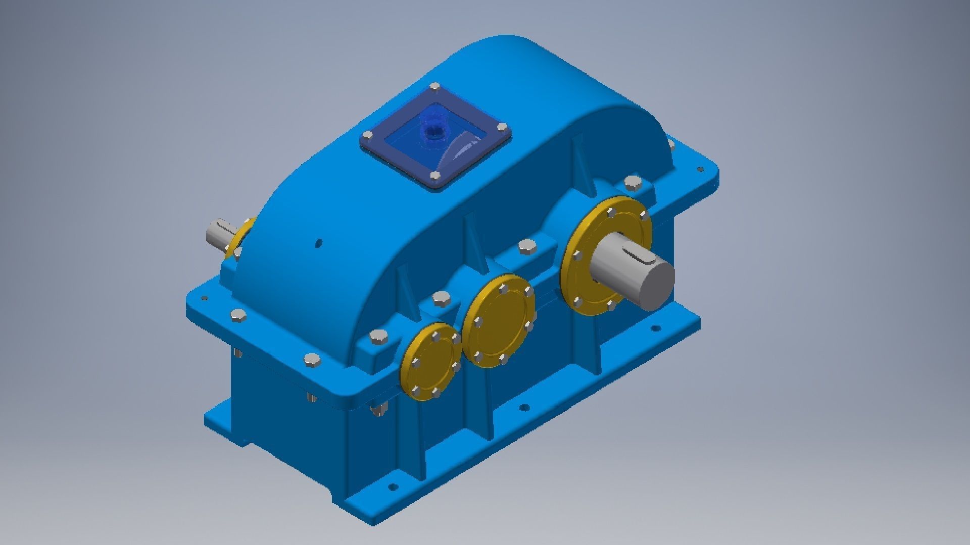 Two steps reduce gearbox 3D model | CGTrader