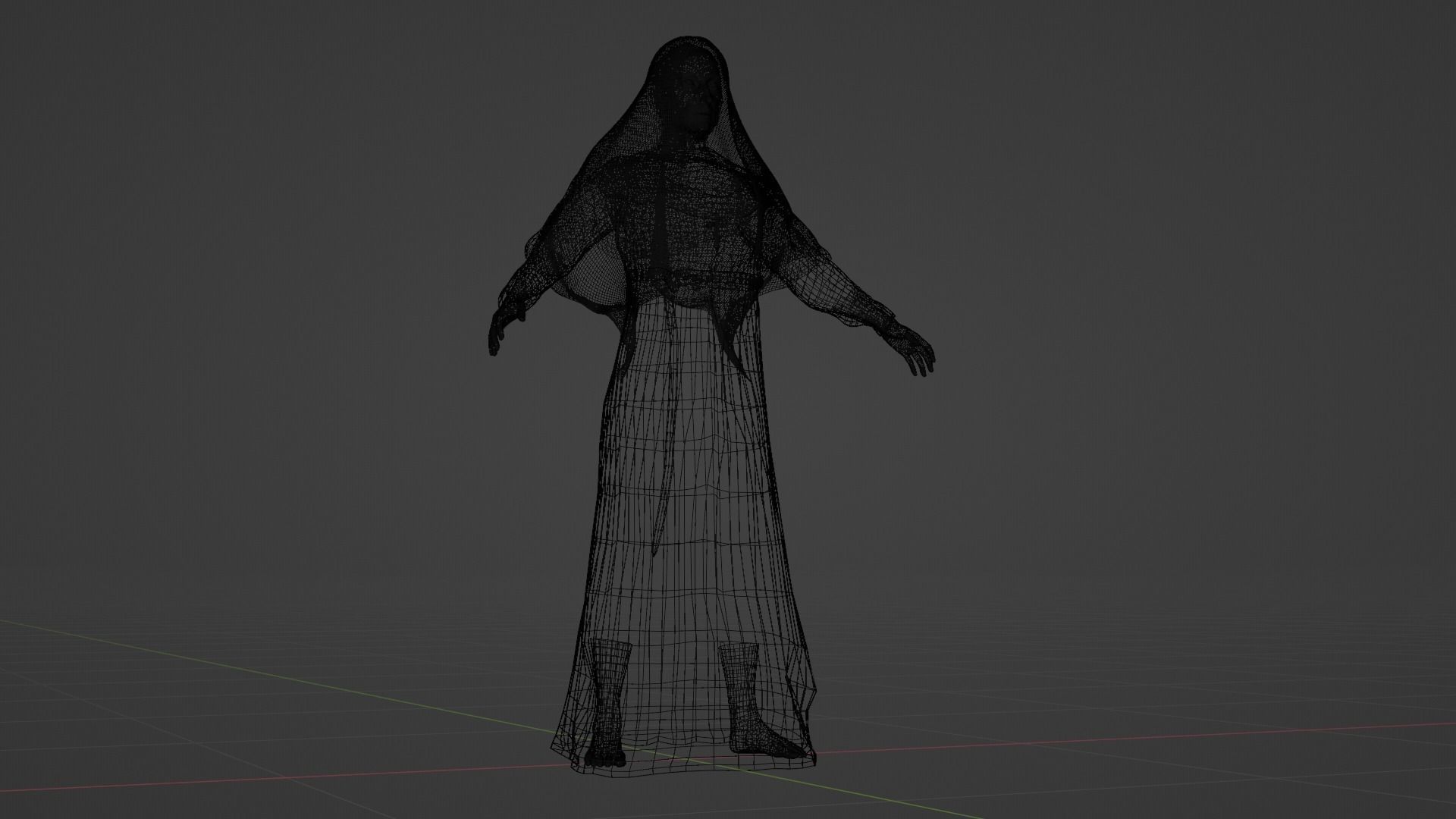 The Nun Valak demon 3D model rigged | CGTrader