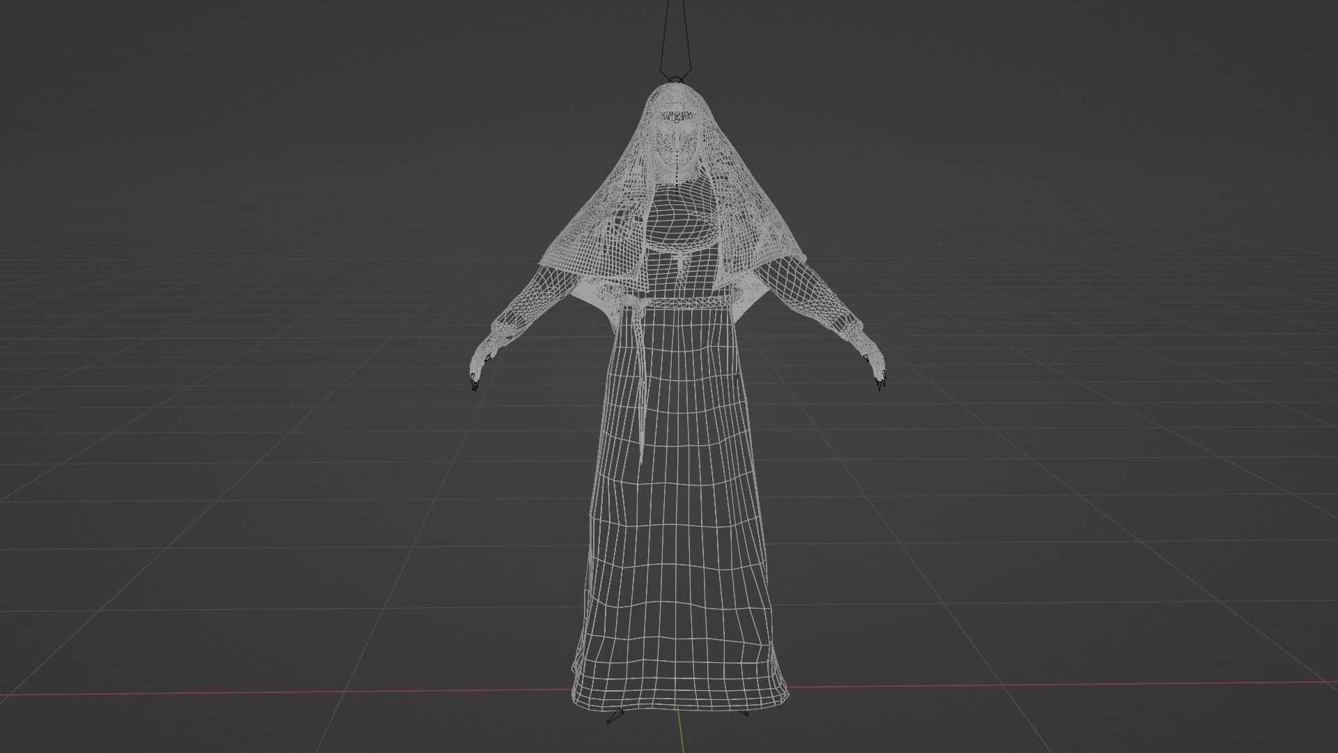 The Nun Valak Demon 3d Model Rigged Cgtrader