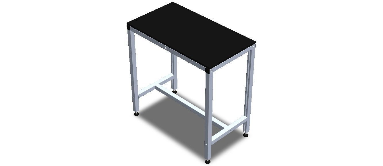 900x500 Single Open T-Slots Bench 3D model | CGTrader