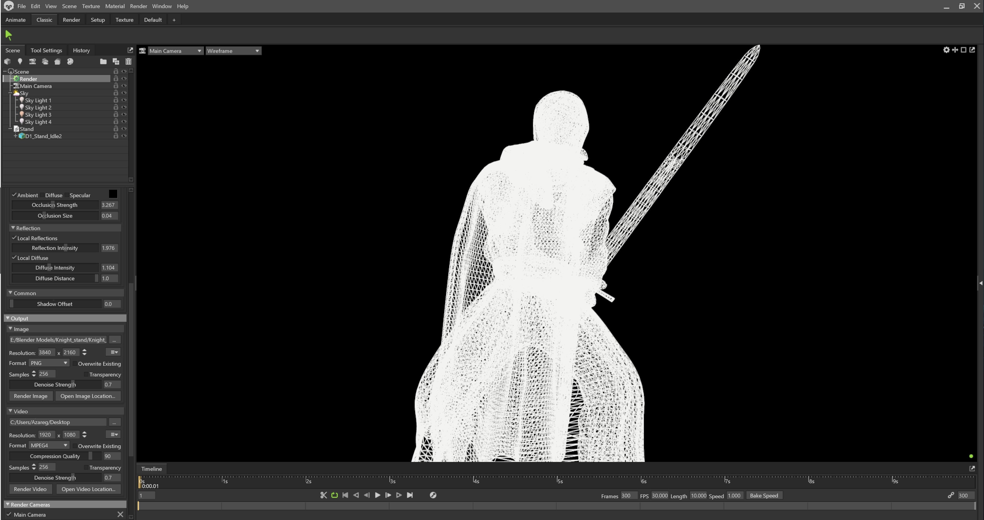 3D model Sentinel of the Steel The Sword-Wielding Knight VR / AR / low ...