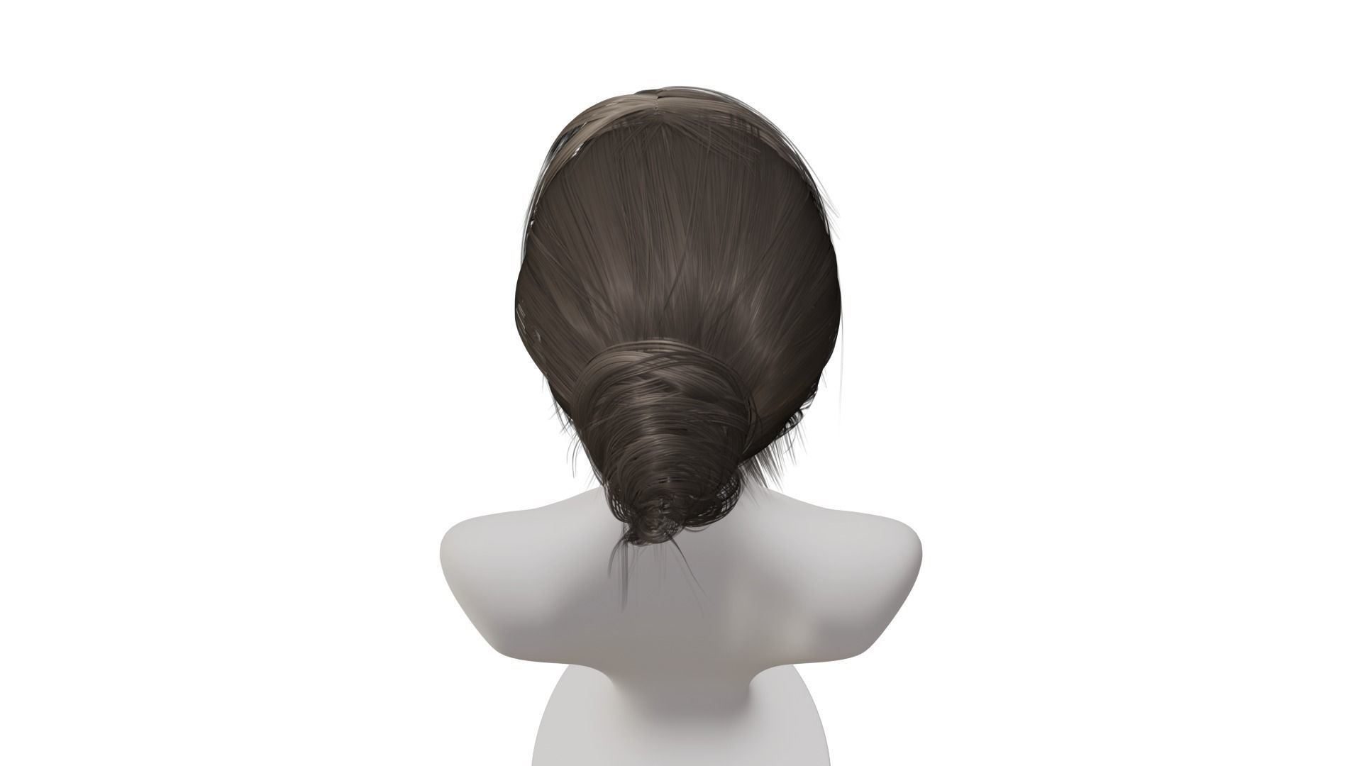 3D model Realistic Woman Bun Hair Style VR / AR / low-poly | CGTrader