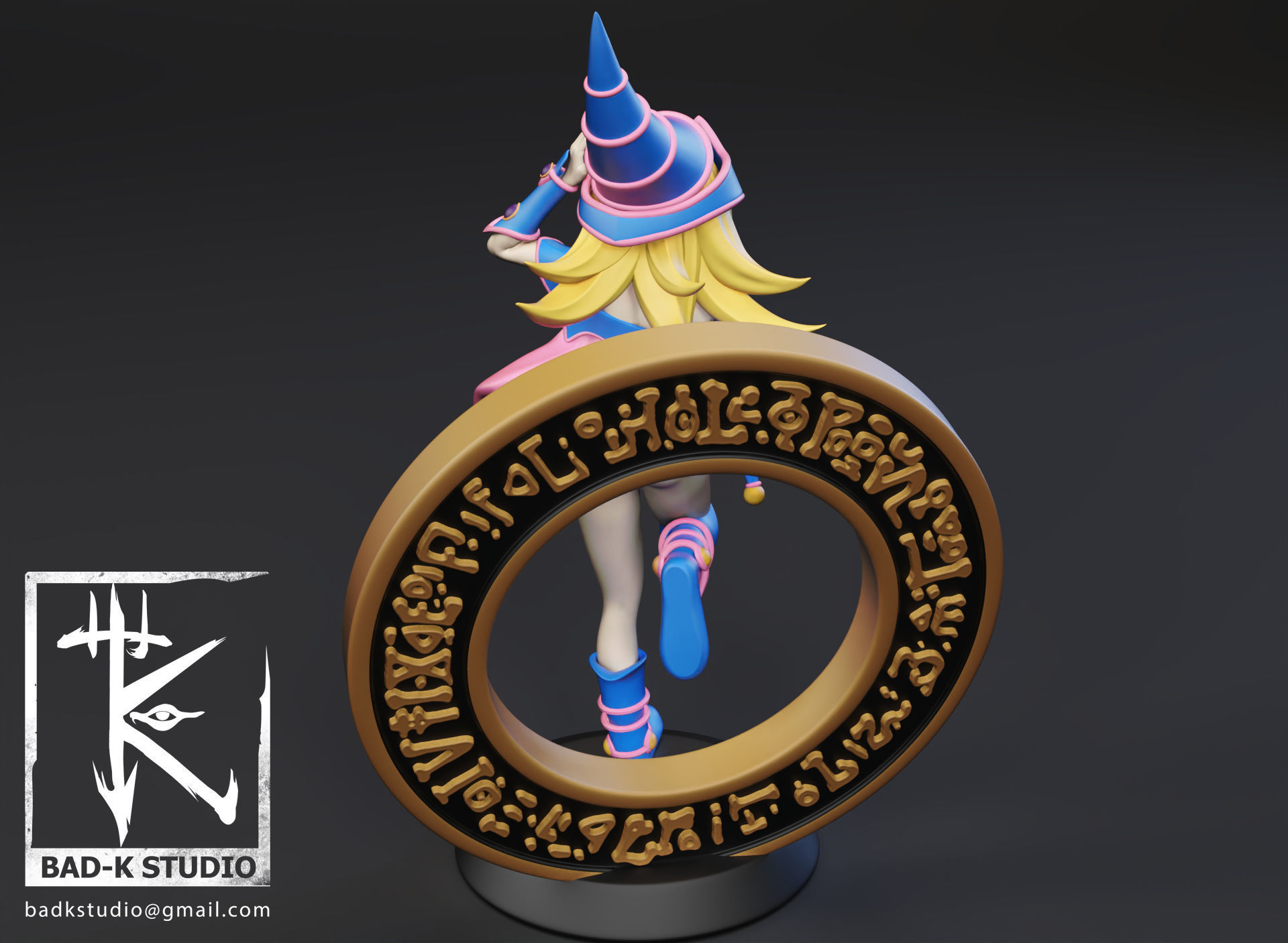 Dark Magician Girl Yugioh 3D Printing model 3D model 3D printable | CGTrader