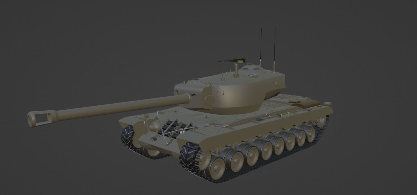 T30 American Heavy tank 3D model | CGTrader