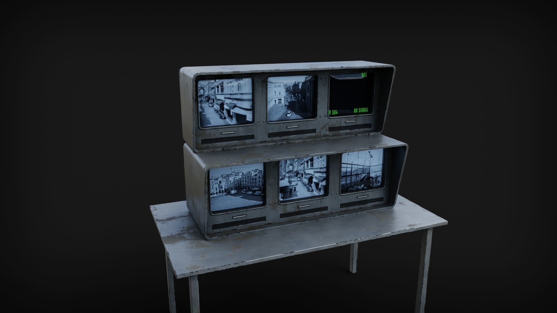 3D model Security Monitors CCTV VR / AR / low-poly | CGTrader
