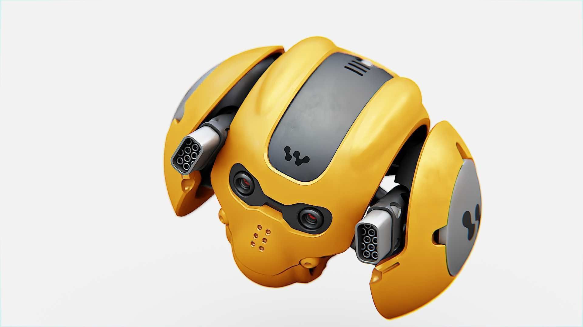 SKULL BOT X-700 RIGGED ANIMATED 3D model rigged | CGTrader