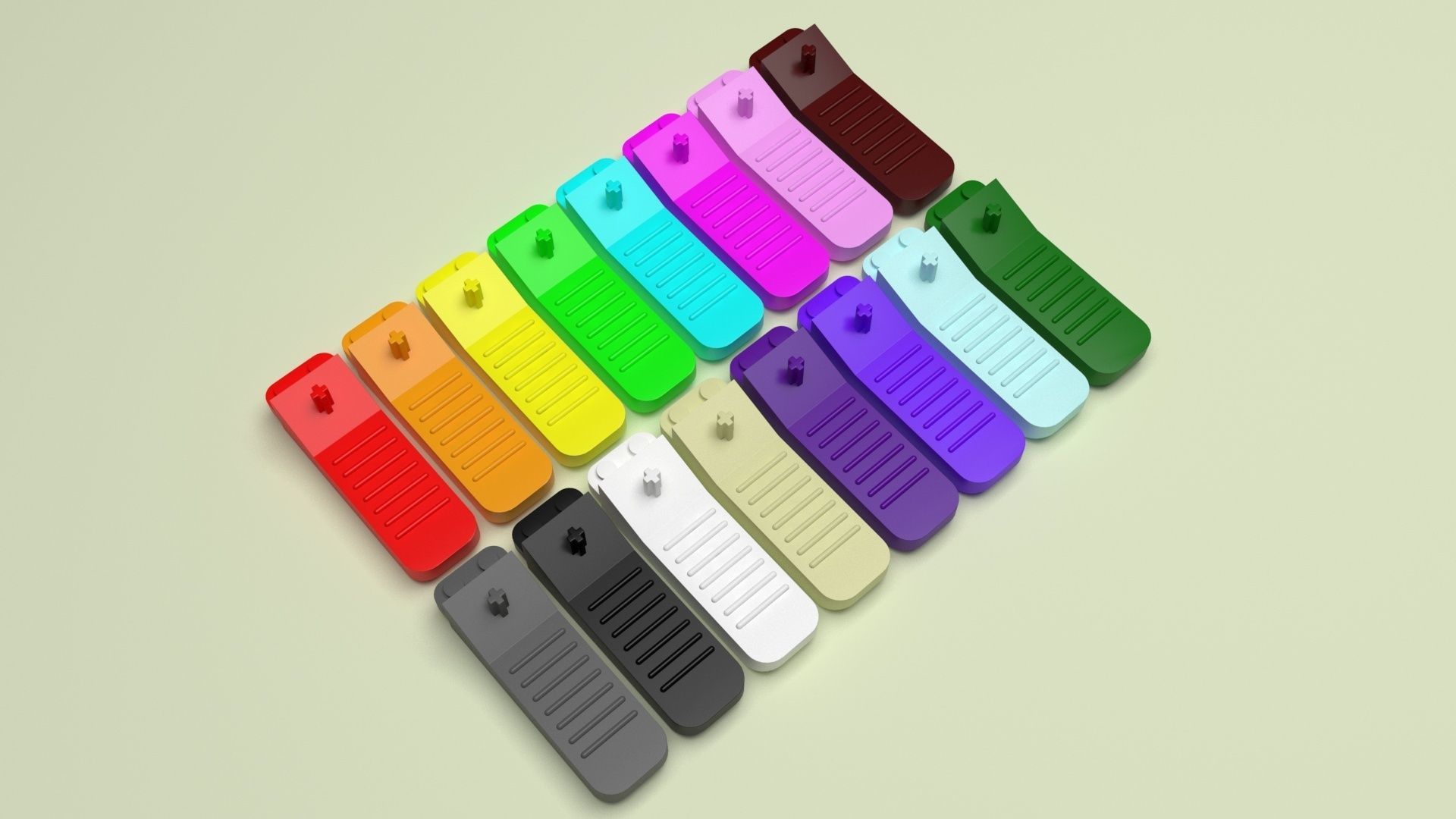 Colored Lego Brick Seperators Set 3D model | CGTrader