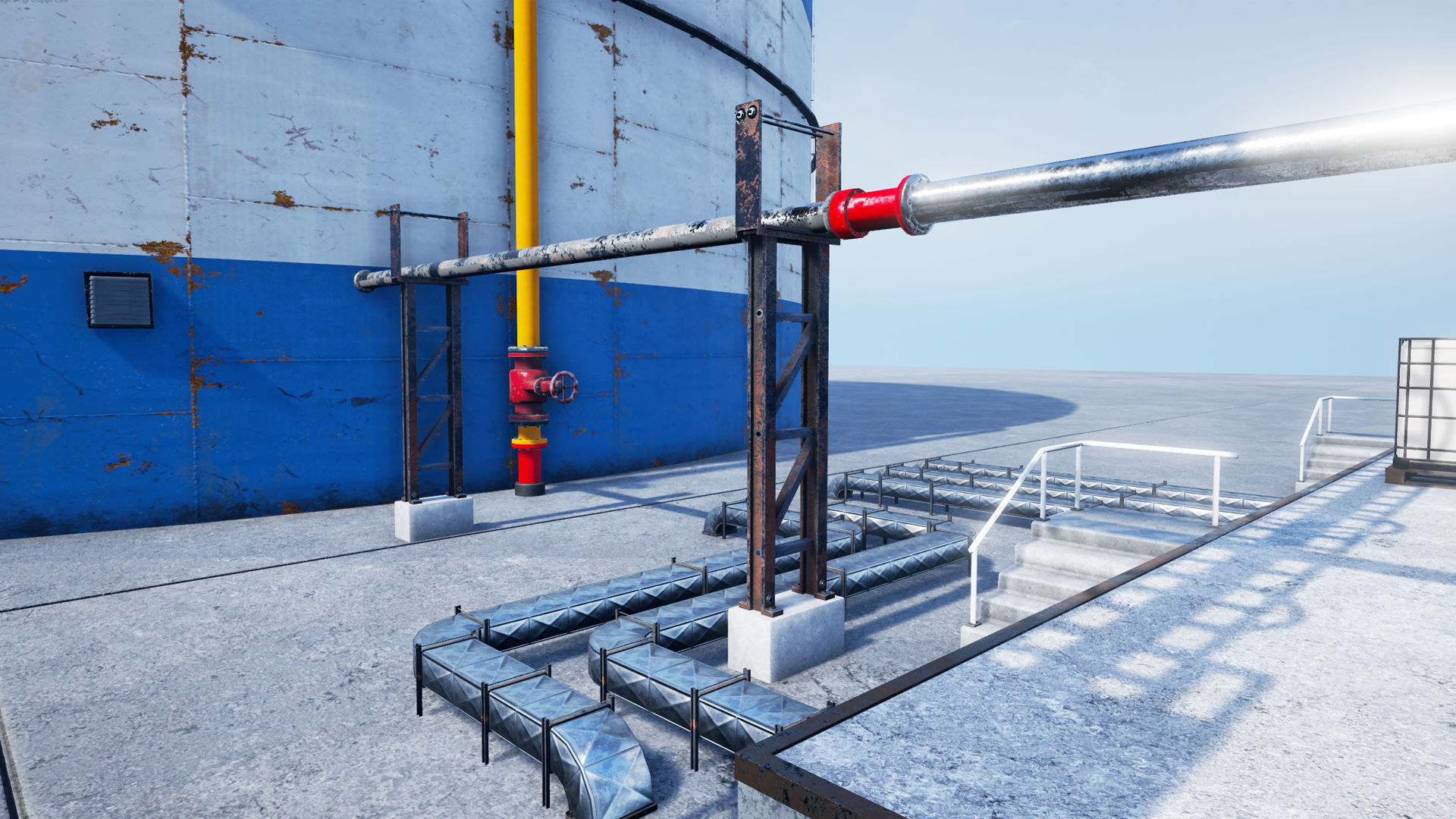 3D model Modular Oil Refinery pack VR / AR / low-poly | CGTrader