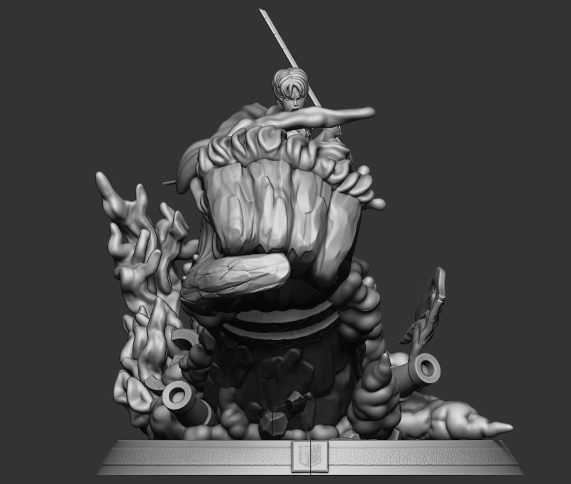 Levi Ackermann vs Armored Titan 3D model 3D printable | CGTrader