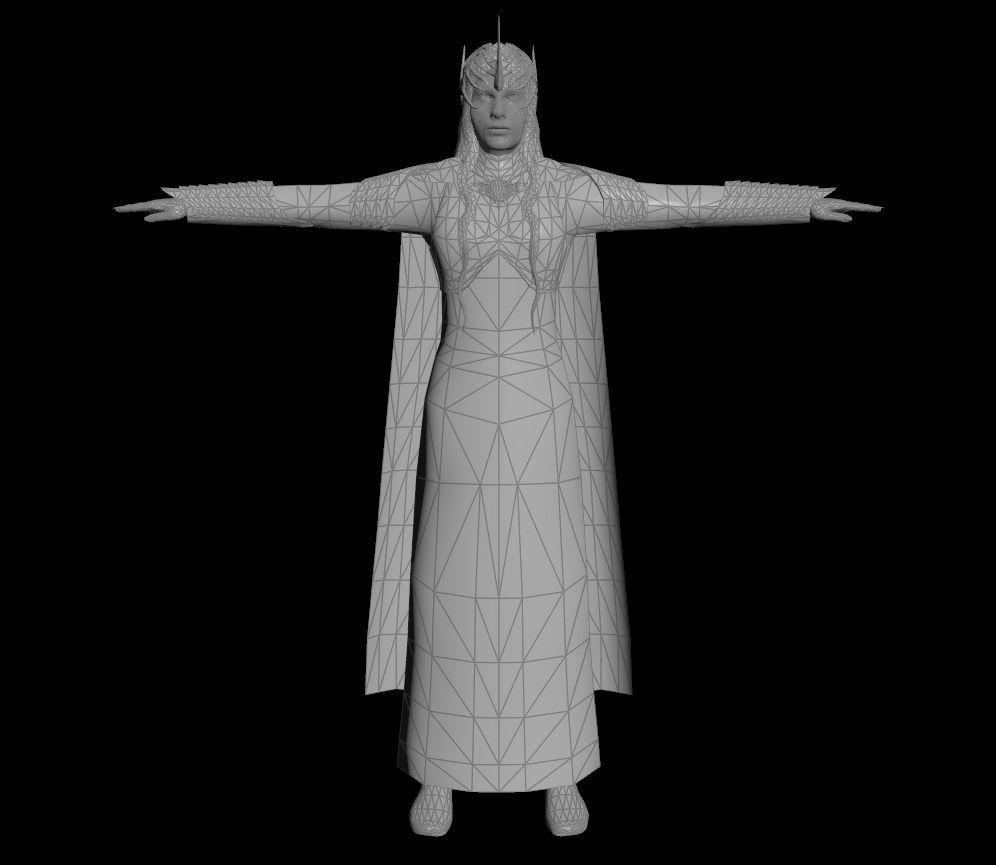 3D model Dark Queen Galadriel VR / AR / low-poly | CGTrader