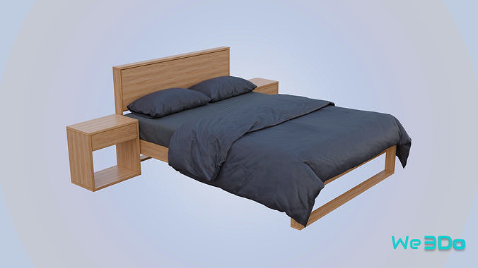 3D model Bed - Simple Comfort VR / AR / low-poly | CGTrader