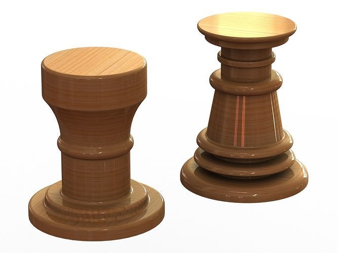 Cedar Wood Stool 3D model | CGTrader