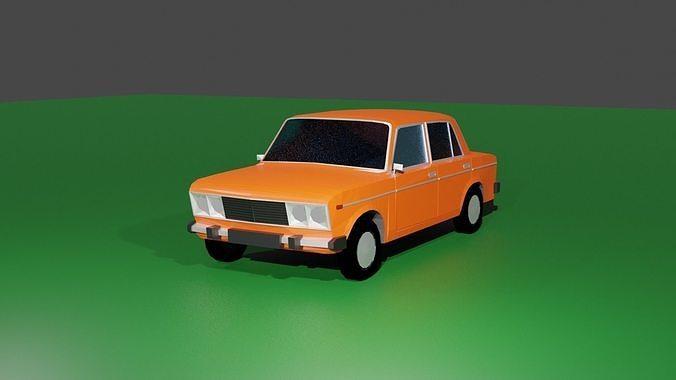 Car lada 2106 USSR Russia LOW POLY 3D model | CGTrader
