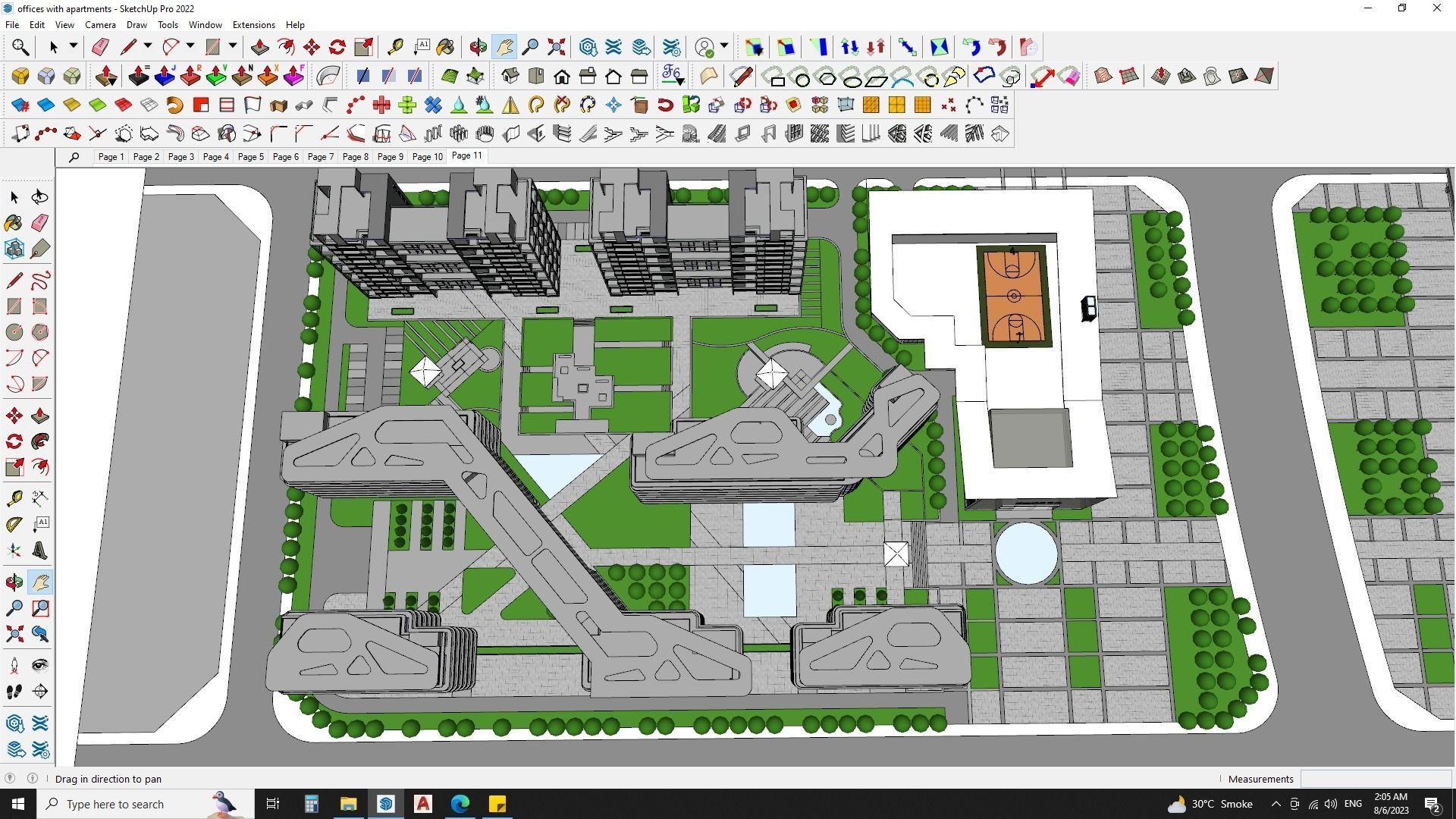 Architectural building sketchup model 3D model | CGTrader