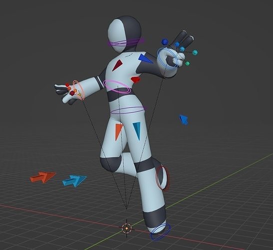 Basic Humanoid Rig free 3D model rigged | CGTrader