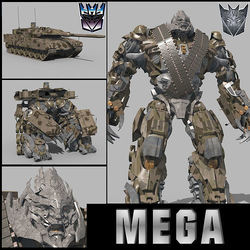 Megatron Ressurection - 3d animated transformer model 3D model animated ...
