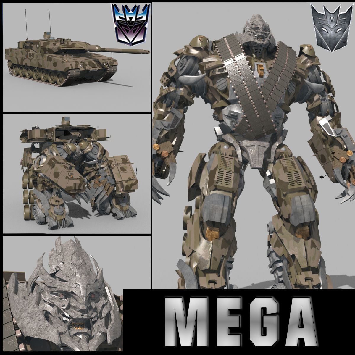 Megatron Ressurection - 3d animated transformer model 3D model animated ...