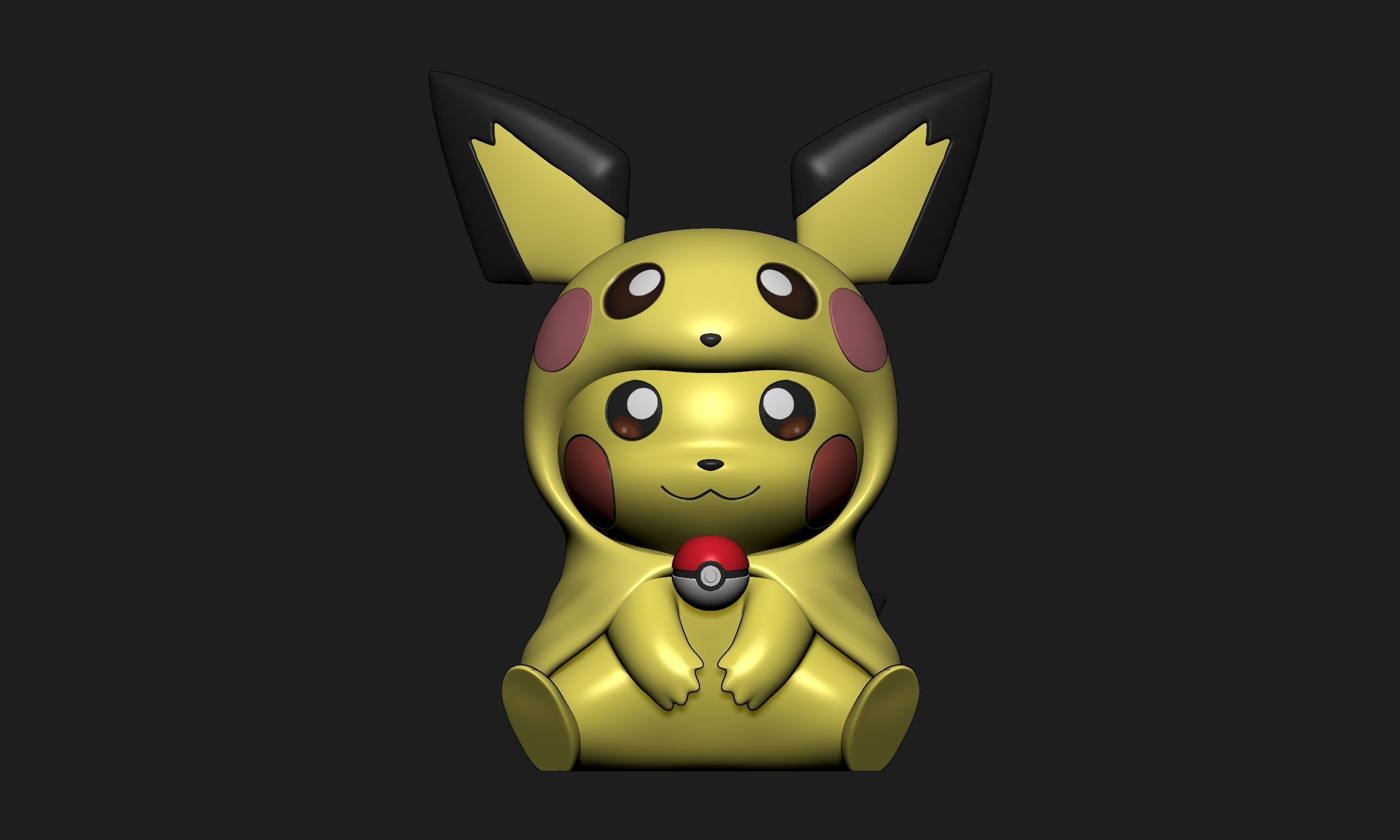 Pokemon - Pikachu Pichu Cosplay free 3D model 3D printable | CGTrader