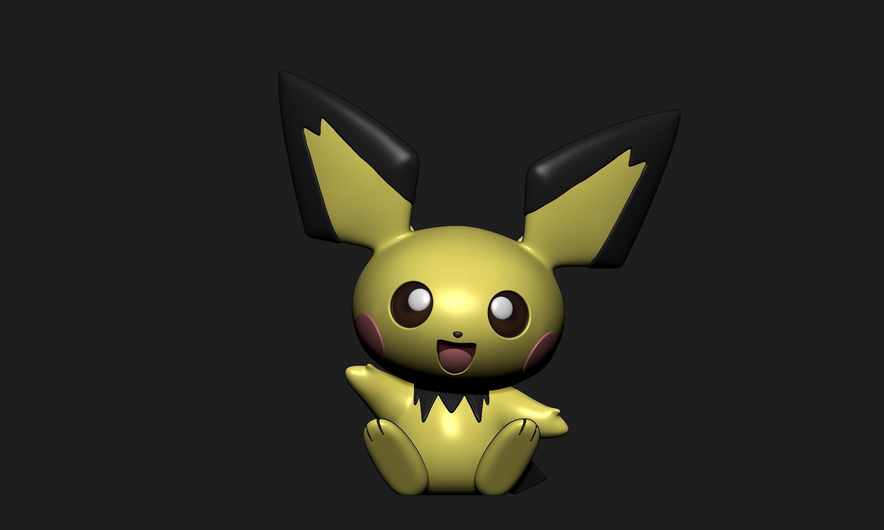Pokemon - Pichu Pikachu and Raichu with 2 poses 3D model 3D printable ...