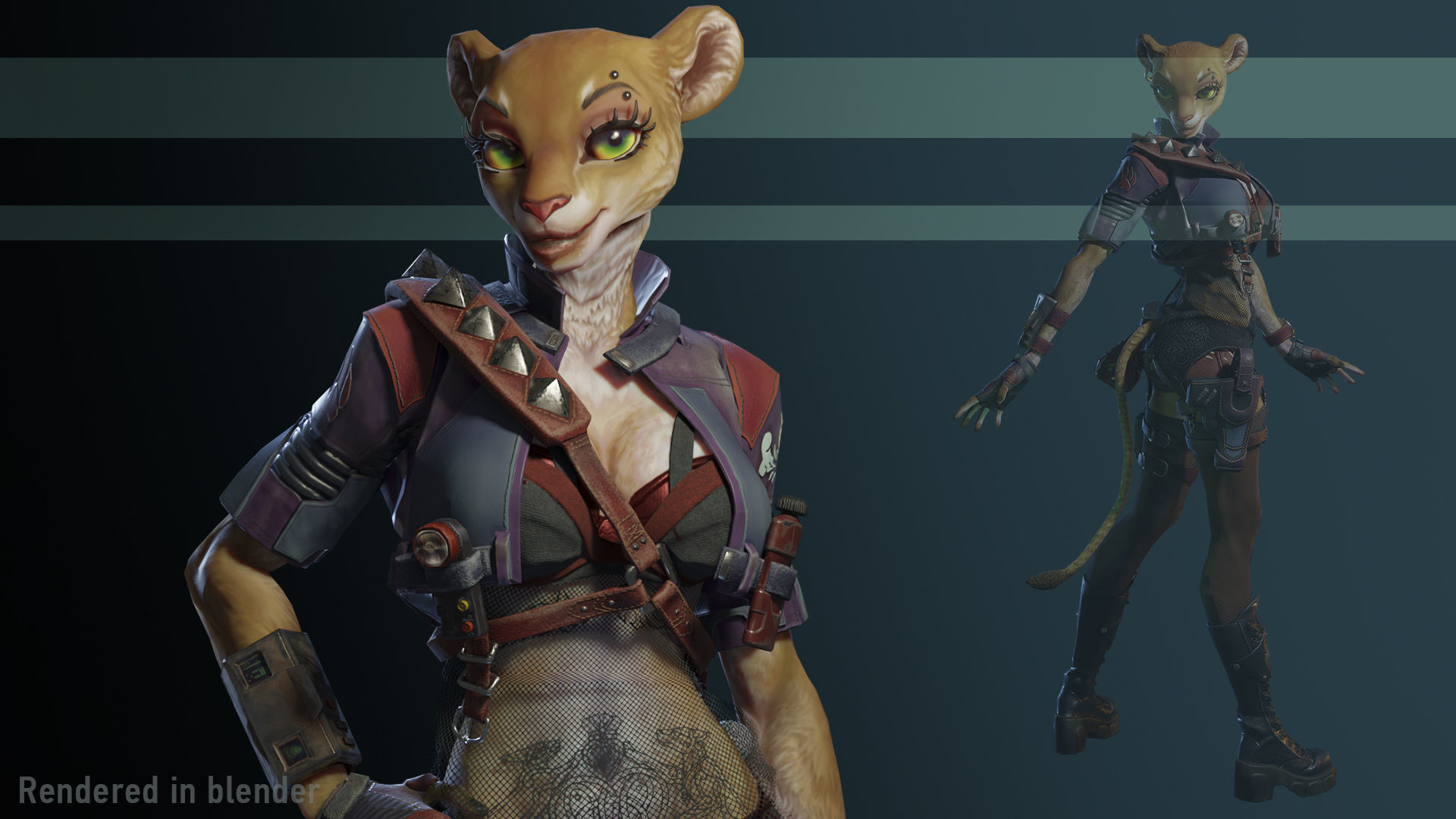3D model Lioness girl VR / AR / low-poly | CGTrader