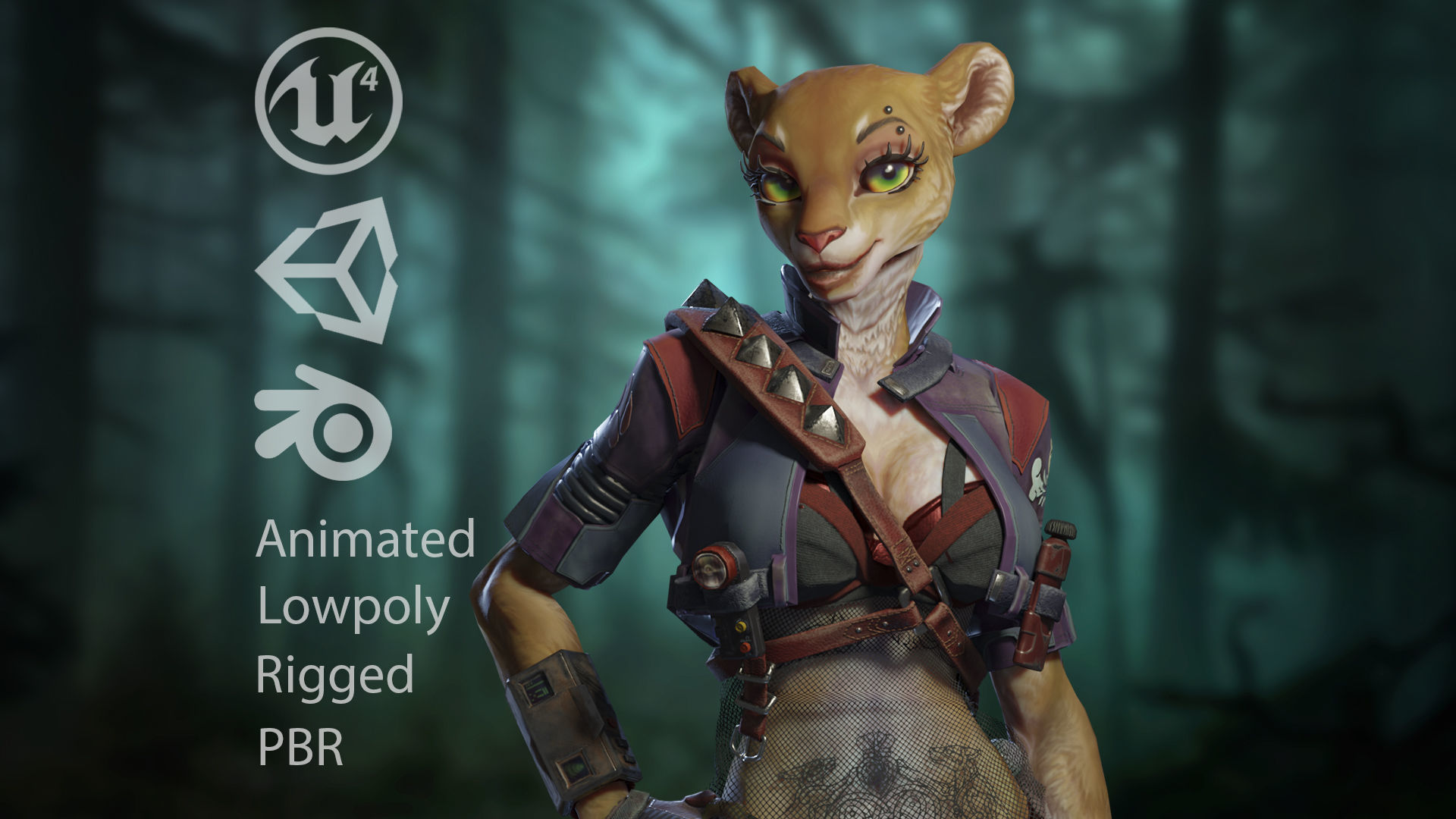 3D model Lioness girl VR / AR / low-poly | CGTrader