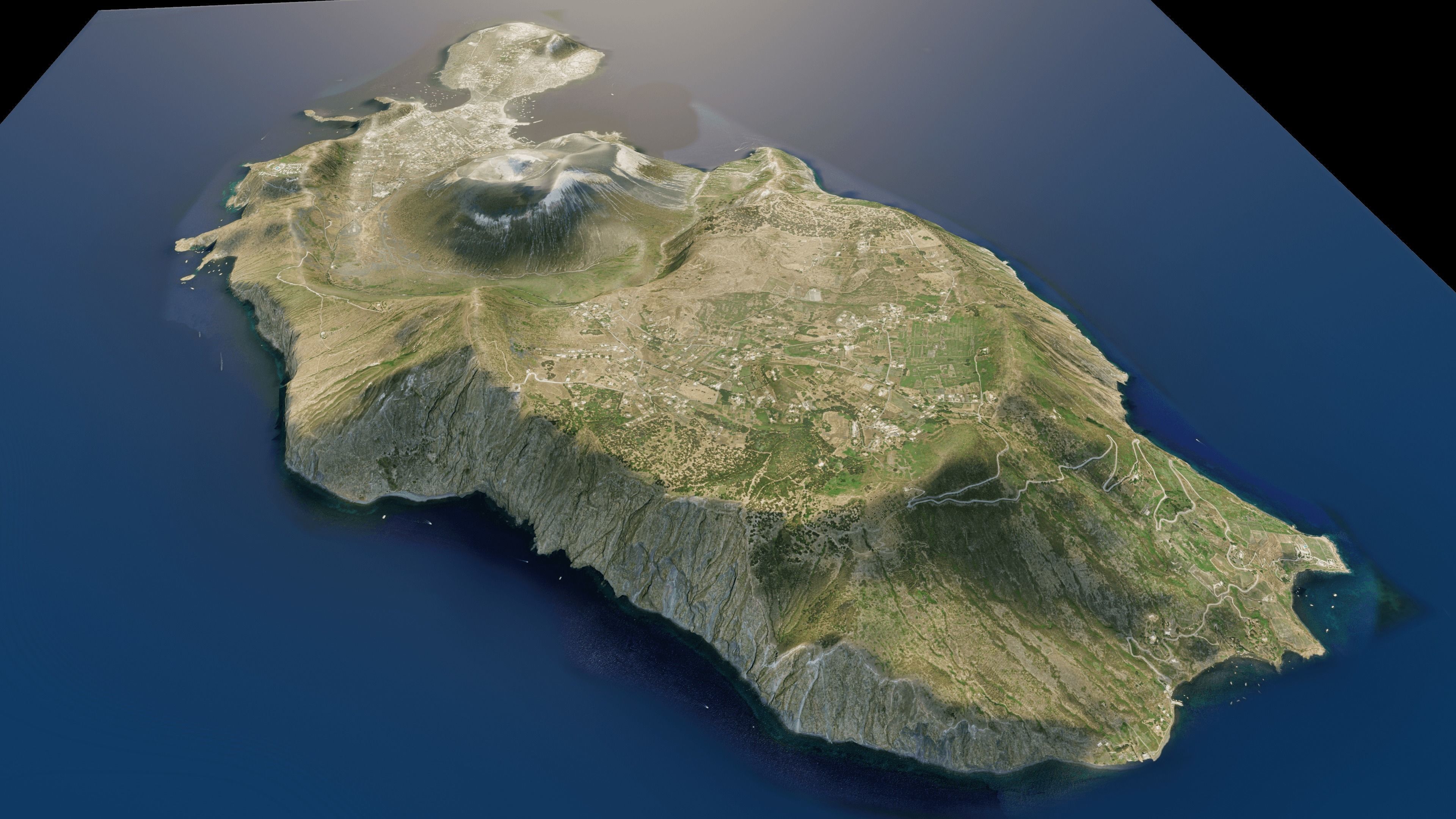 3D model Vulcano Island full 3d model terrain VR / AR / low-poly | CGTrader